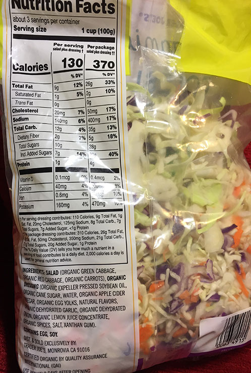 Trader Joe’s ORGANIC COLESLAW “KIT” | Trader Joe’s Rants & Raves ...