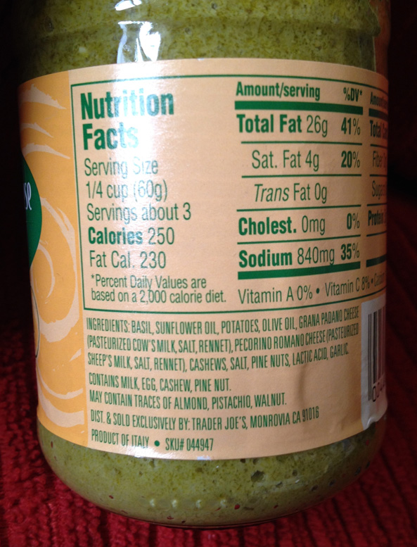 TRADER JOE’S PESTO ALLA GENOVESE | Trader Joe’s Rants & Raves (mostly ...