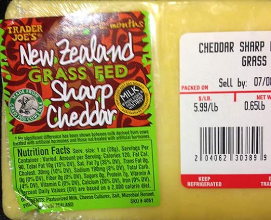 Trader Joe’s NEW ZEALAND GRASS FED SHARP CHEDDAR CHEESE | Trader Joe’s ...